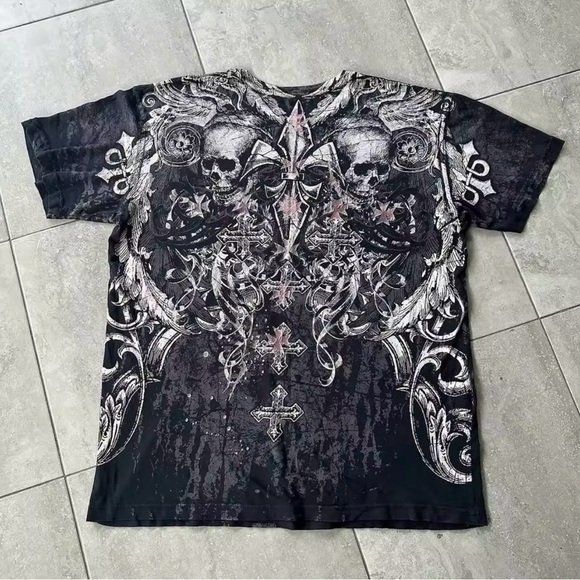 Shirts | Y2k Skull Tshirt | Poshmark